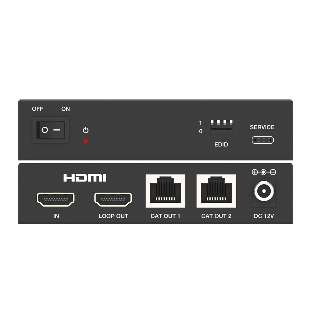 4K60 1x2 HDMI over CAT Extender 70 meters