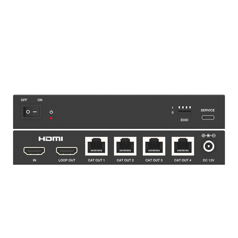 1080p 1x4 HDMI™ Splitter (70m)over CAT6 Cable with PoC